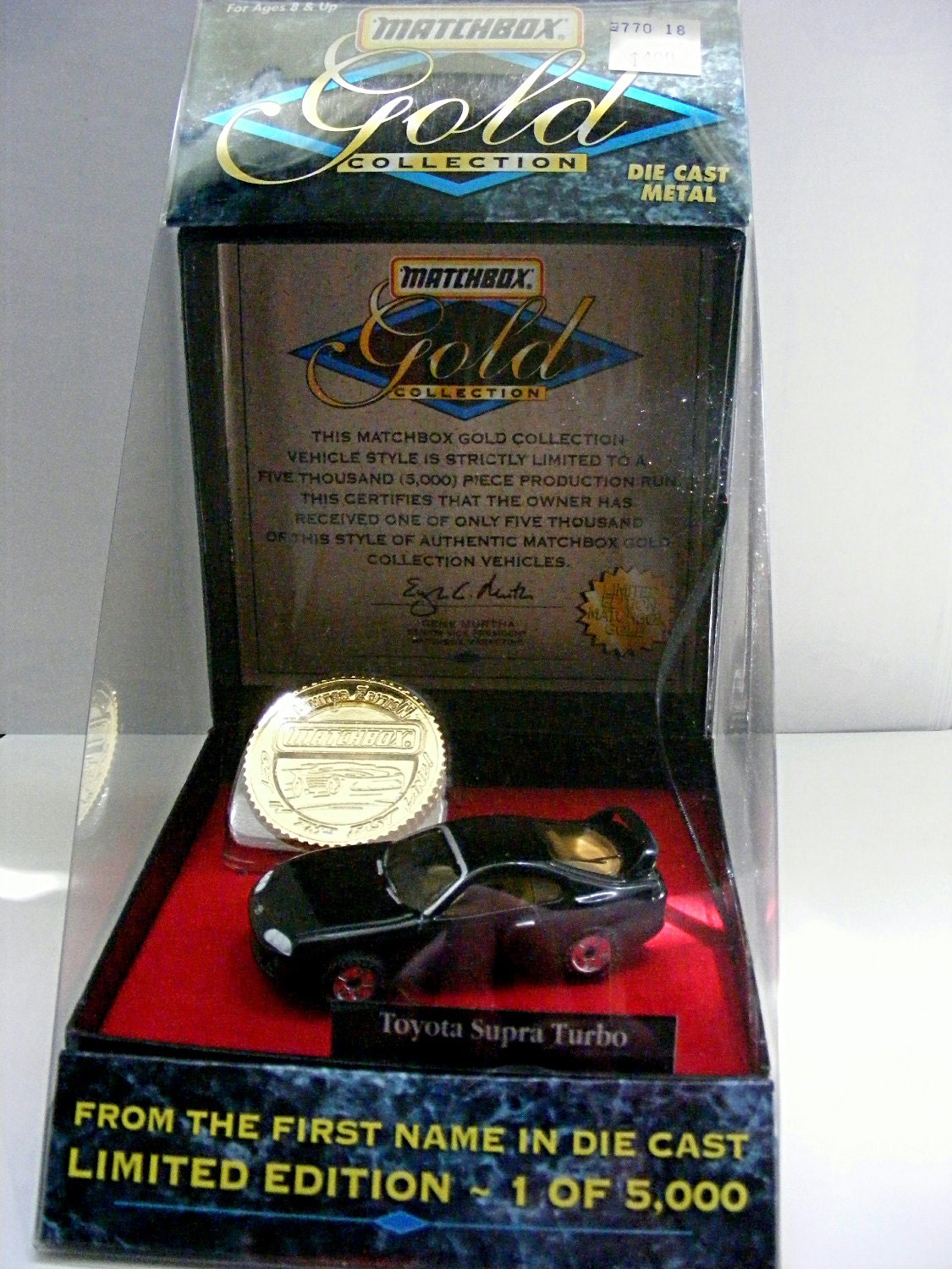 Rare Vintage Matchbox Gold Collection Toyota Supra Turbo Die-cast Toy ...