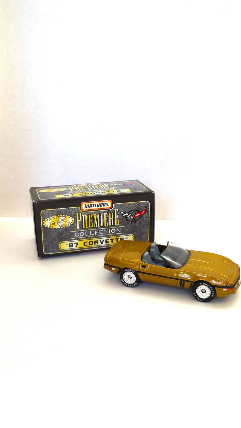 Vintage Matchbox Premiere 87 Gold Corvette Toy Car Die Cast Vehicle ...