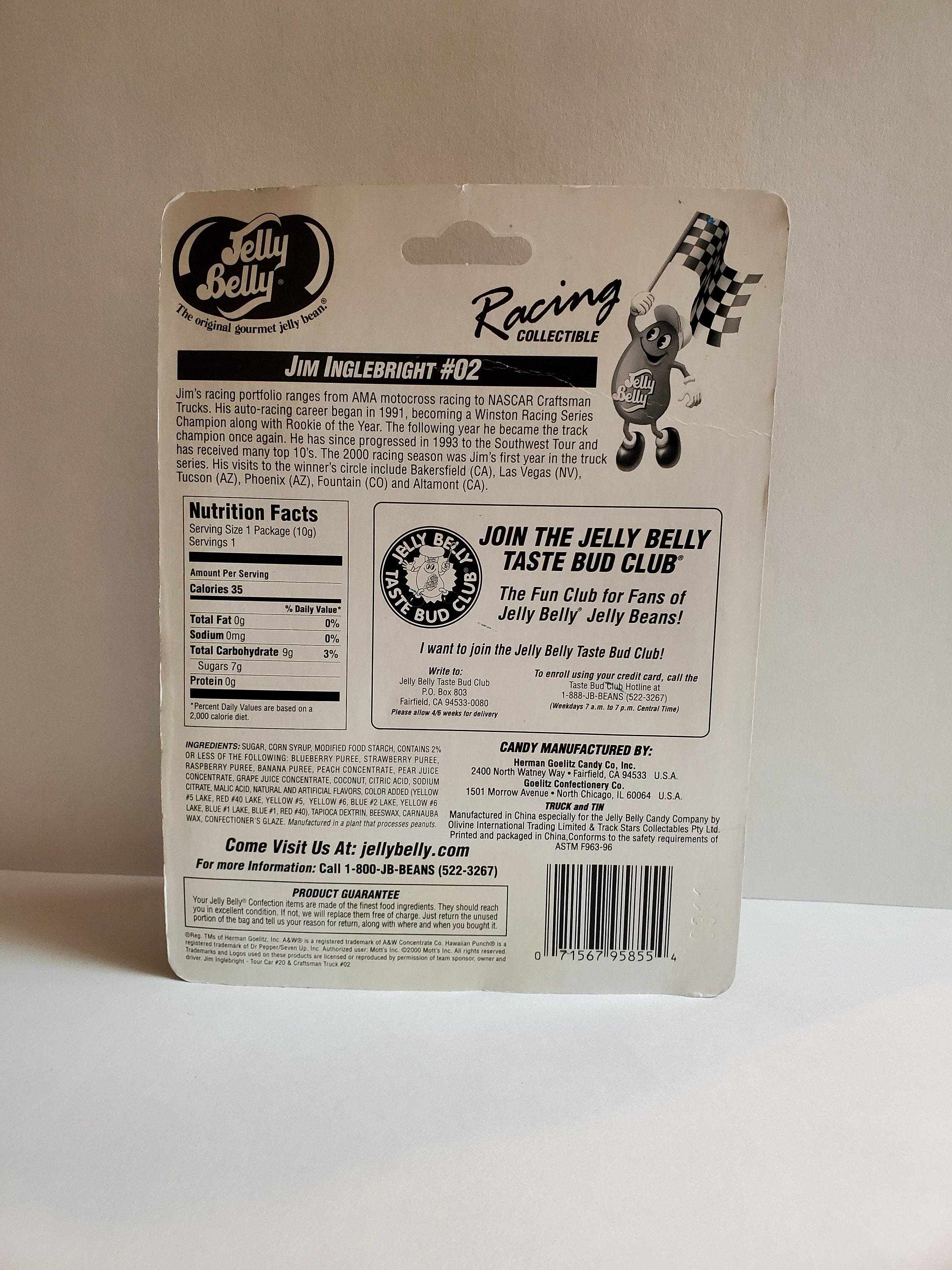 Vintage 2000 Sealed Jelly Belly Die-cast Race Car With Novelty Sliding ...