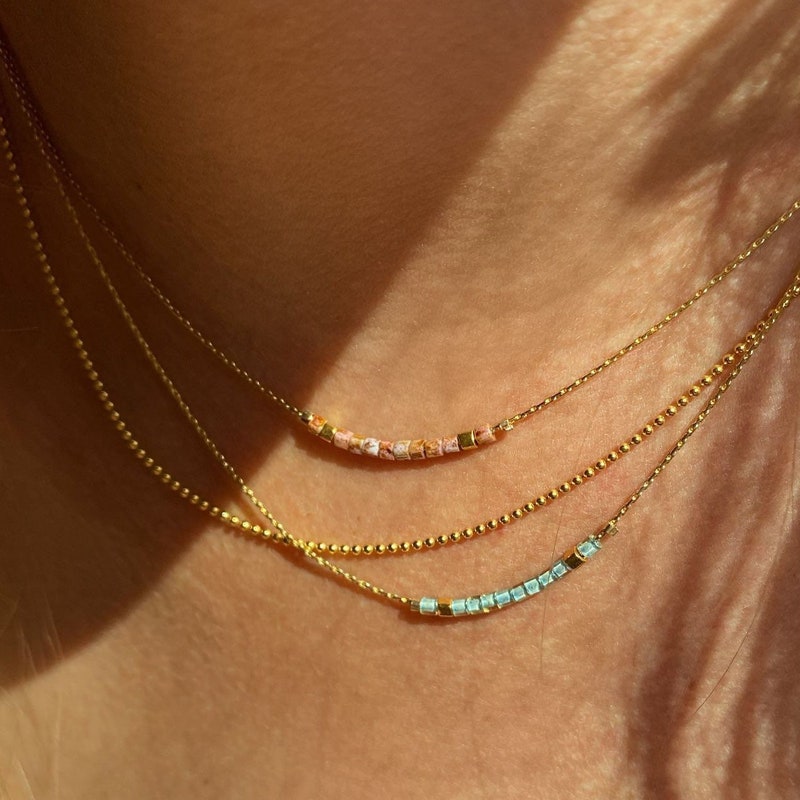 Short Bead Necklace - Etsy