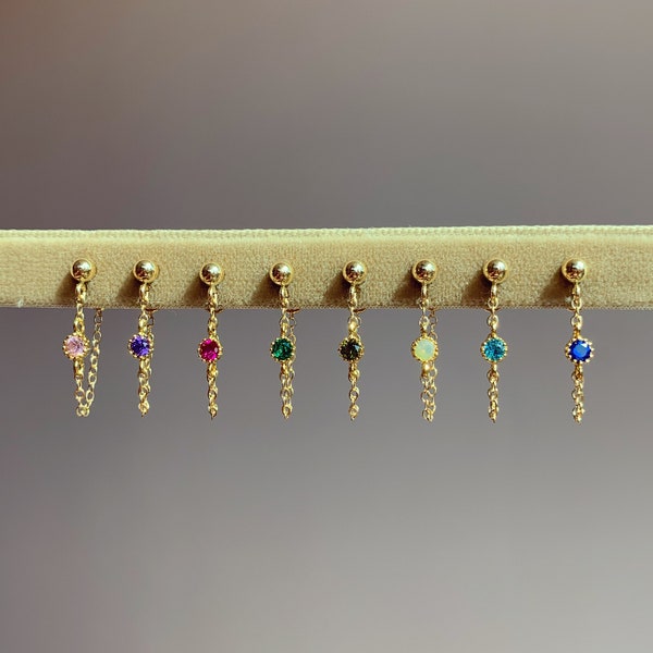 Gold Chain Earrings - Etsy