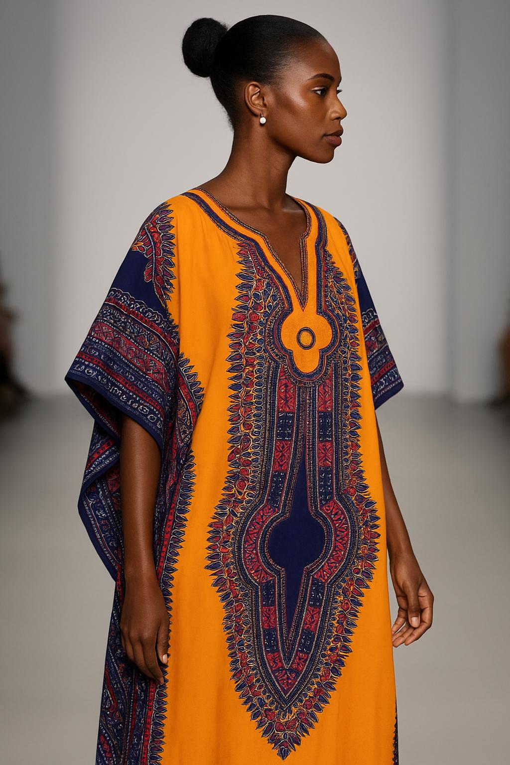 Orange Dashiki Kaftan - Etsy