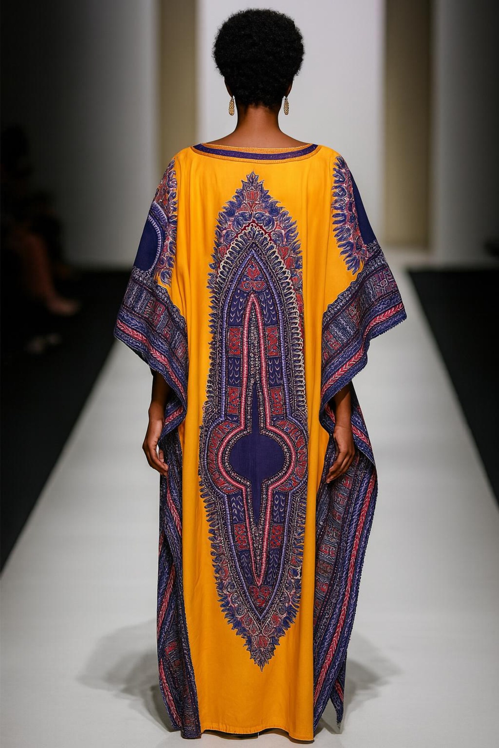 Orange Dashiki Kaftan - Etsy