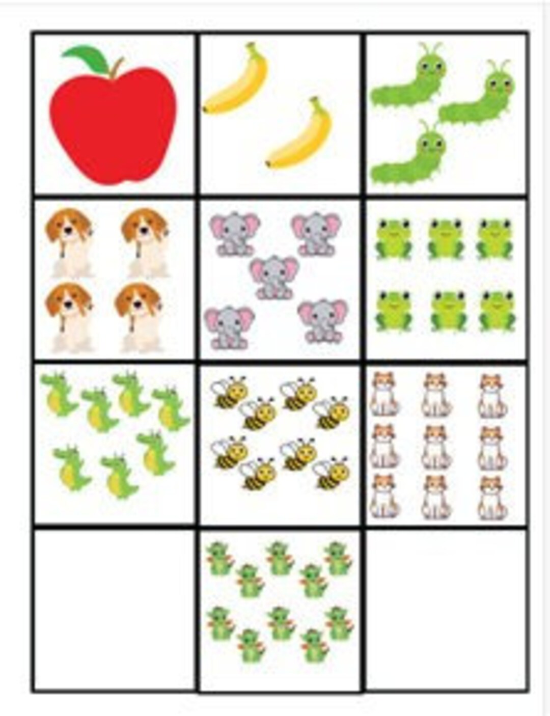 Numbers 1-10 Matching Game - Etsy