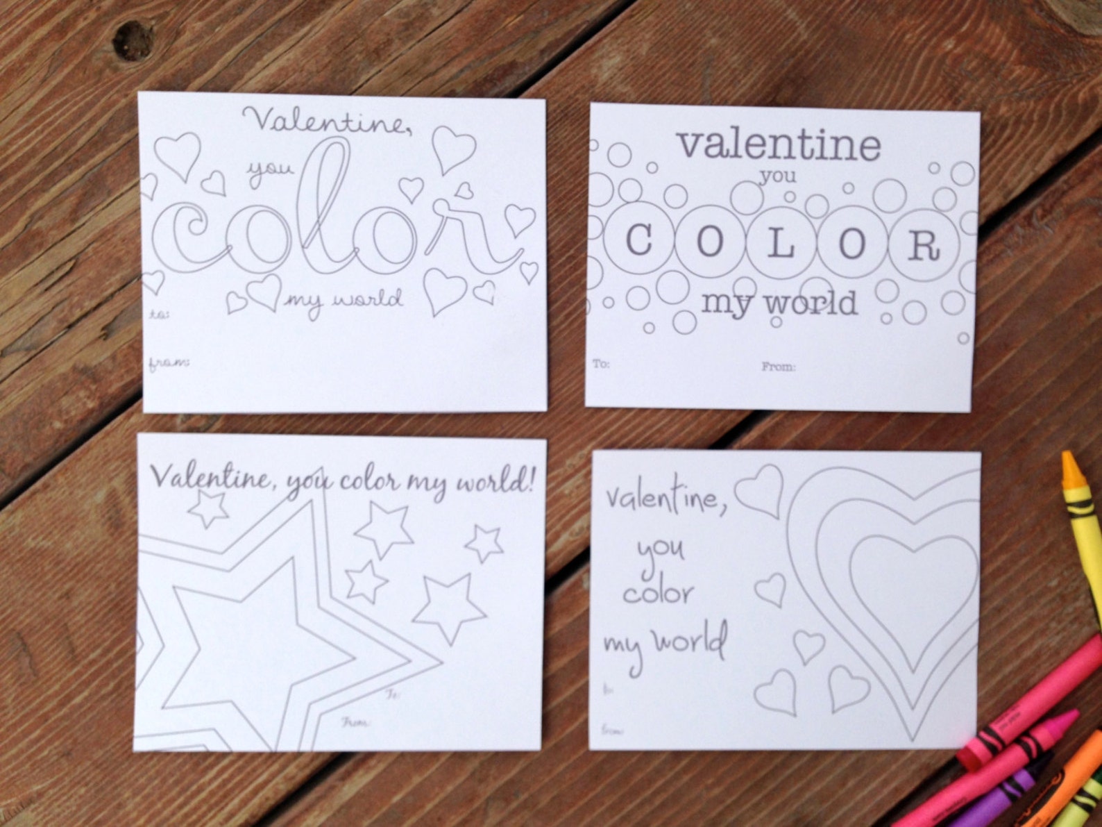 Instant Download DIY Kids Valentine Cards. Printable - Etsy