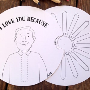 Instant Download - DIY Father's Day Rotating Card. Children's Father's ...
