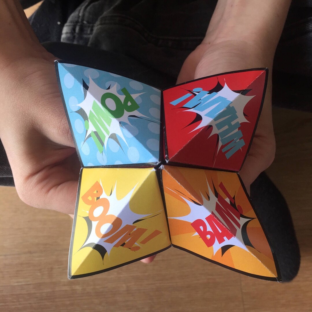 Instant Download- DIY Kids Super Hero Themed Fortune Tellers. Superhero ...