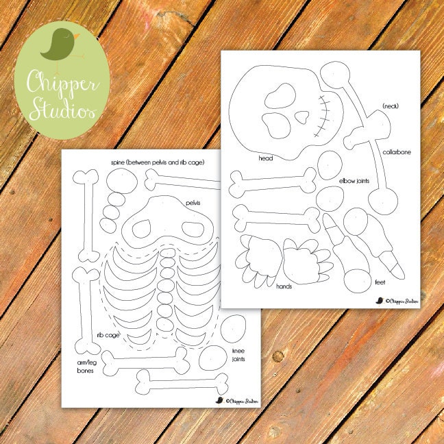 Instant Download- Printable Halloween Activity. Skeleton Bone Activity ...