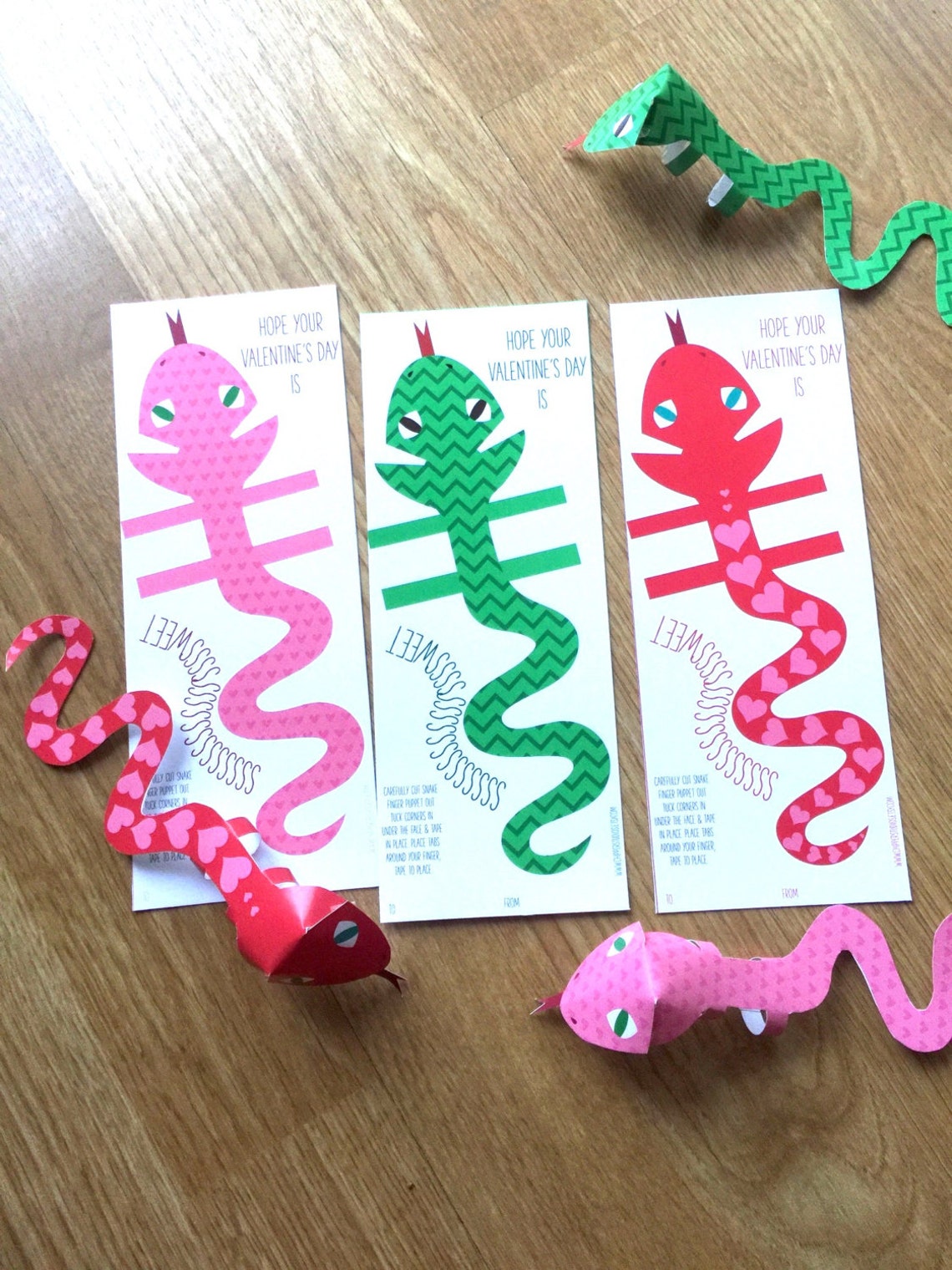 Instant Download Snake DIY Valentine Cards. Printable - Etsy