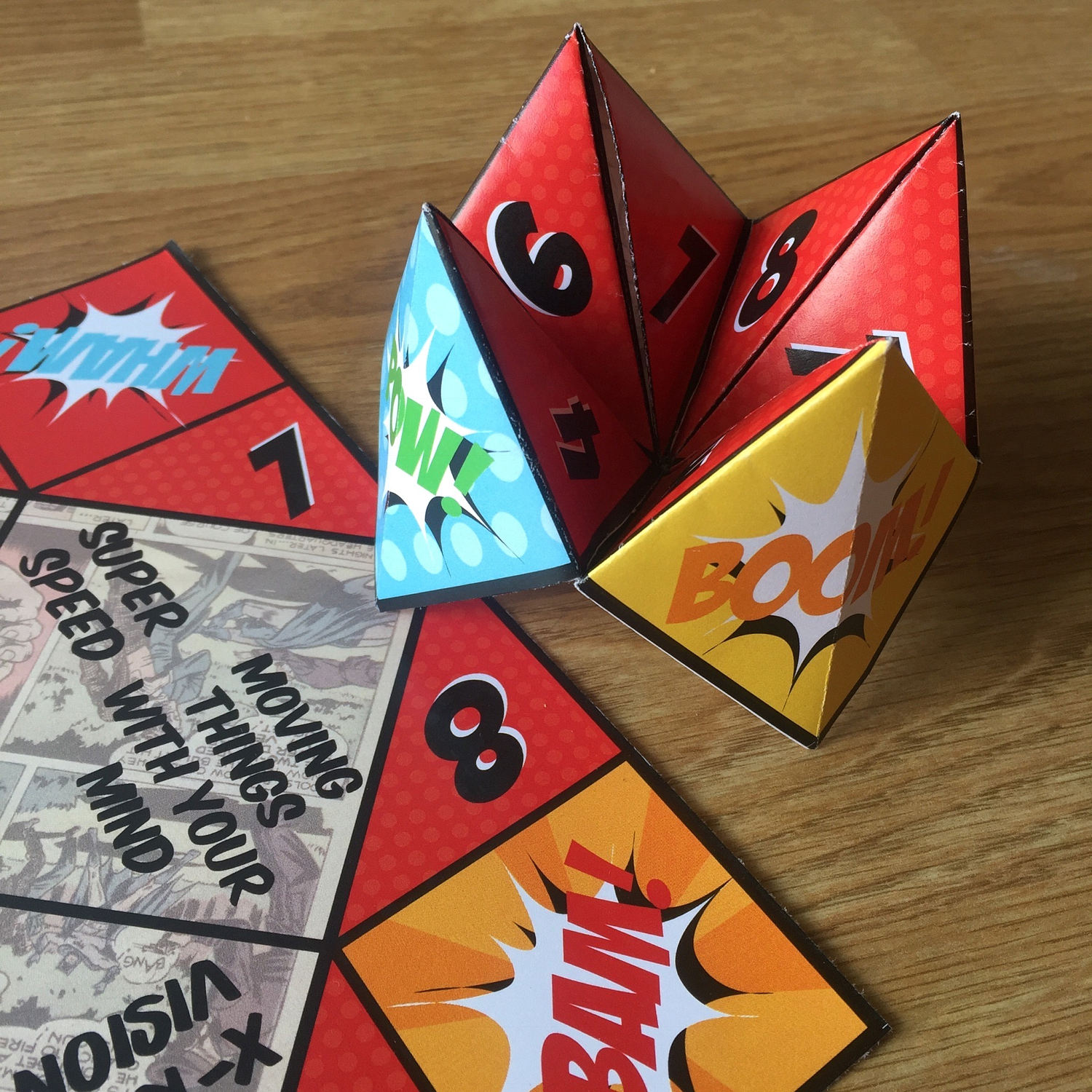 Instant Download DIY Kids Super Hero Themed Fortune Tellers. Superhero ...