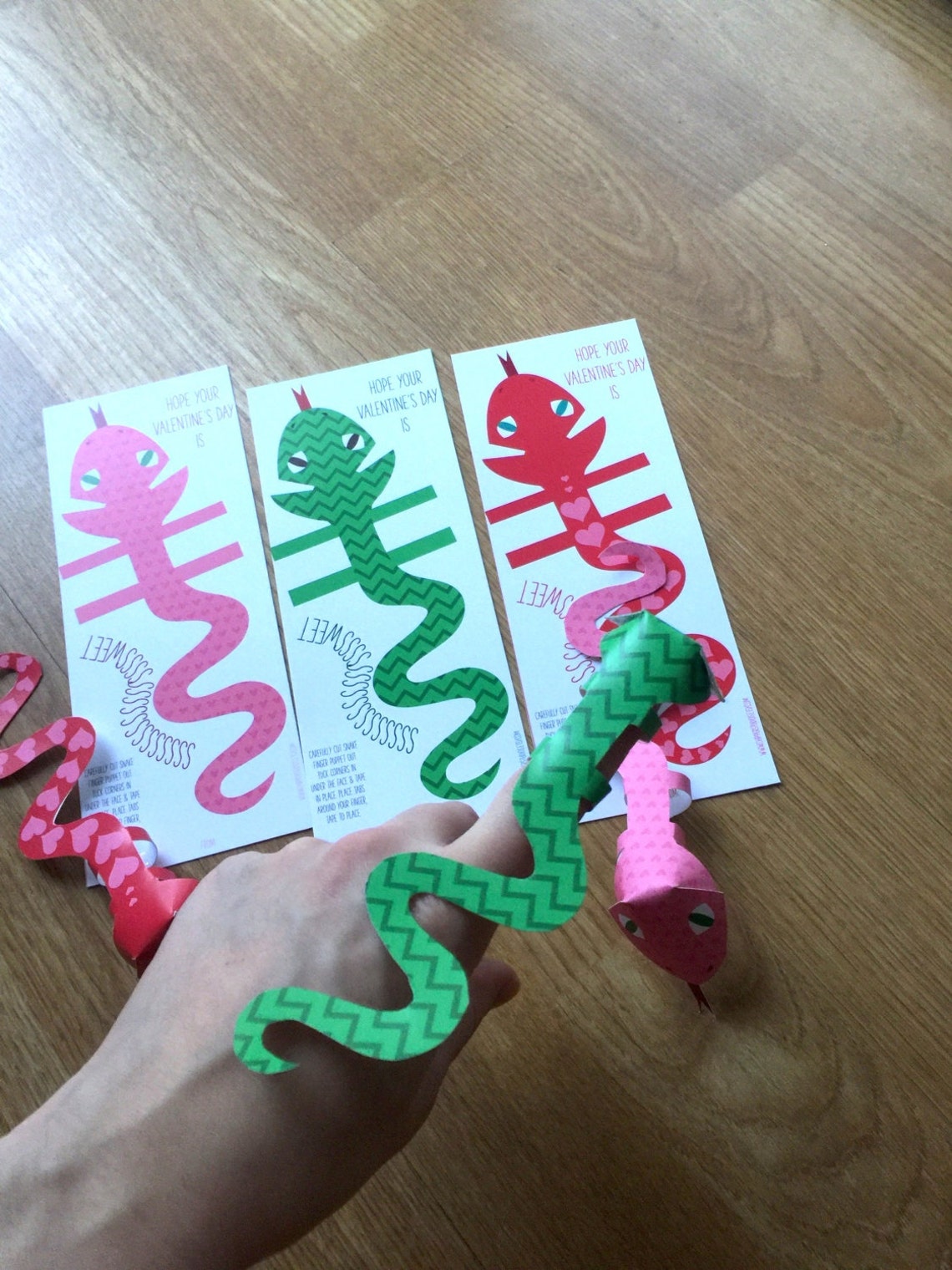 Instant Download Snake DIY Valentine Cards. Printable - Etsy