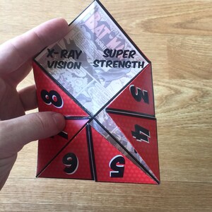 Instant Download- DIY Kids Super Hero Themed Fortune Tellers. Superhero ...