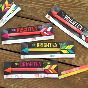 Instant Download DIY Kids Valentine Cards. Glowstick Valentine Cards ...