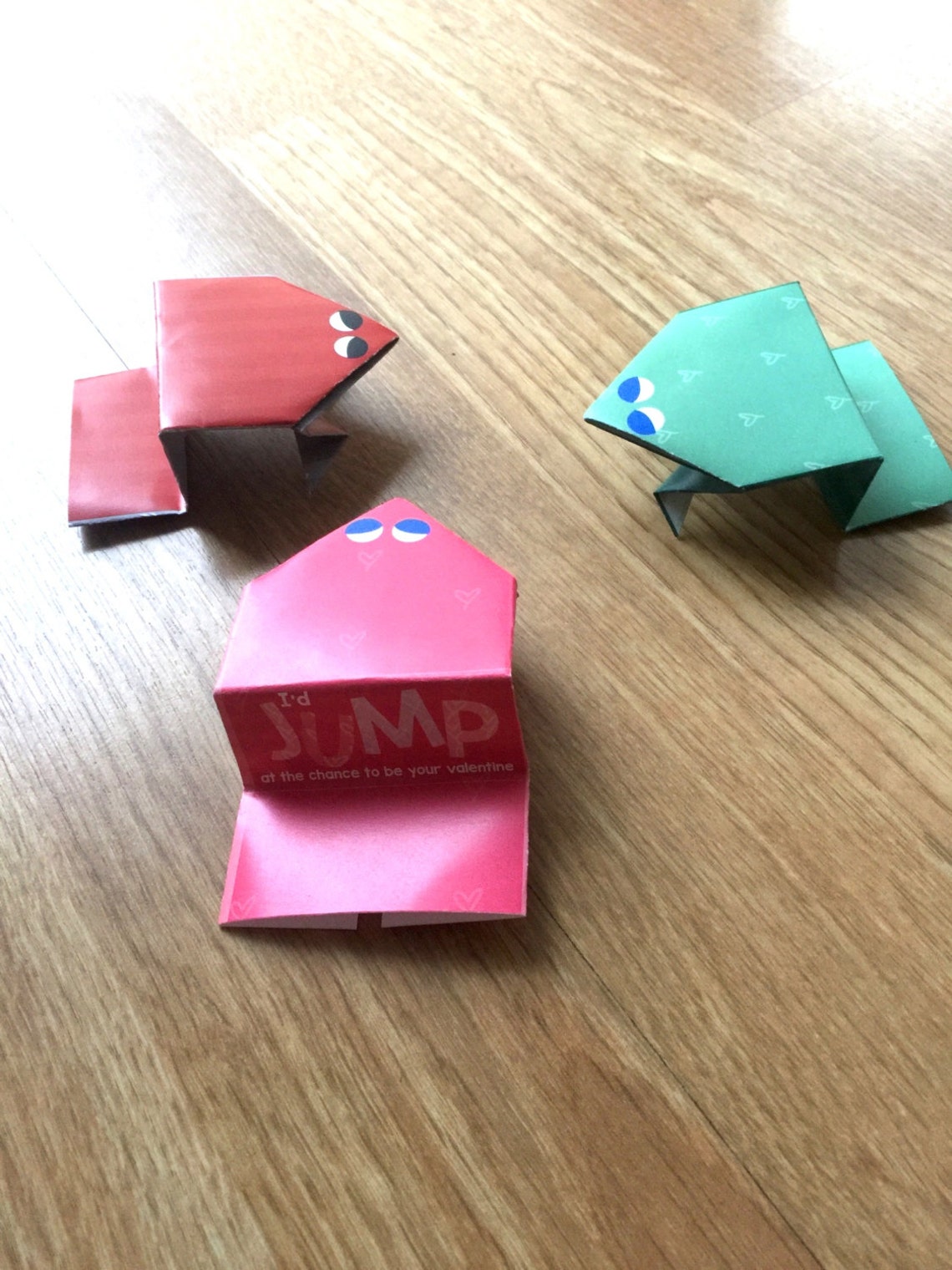 Instant Download Printable Valentine Frog Cards for Children. | Etsy