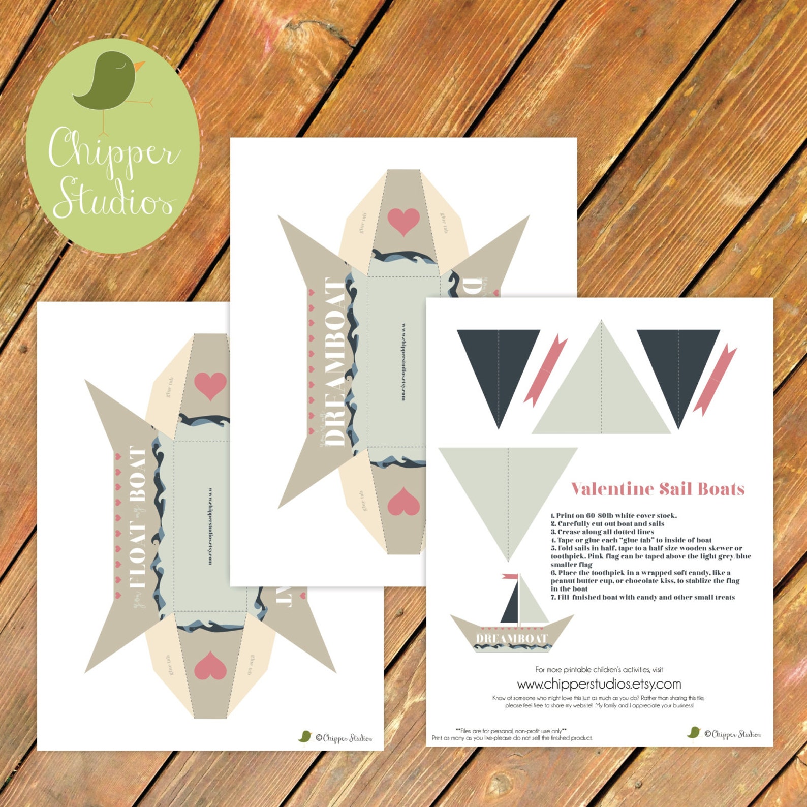 Instant Download- DIY Valentine Boats. Dreamboat Valentine. You Float ...