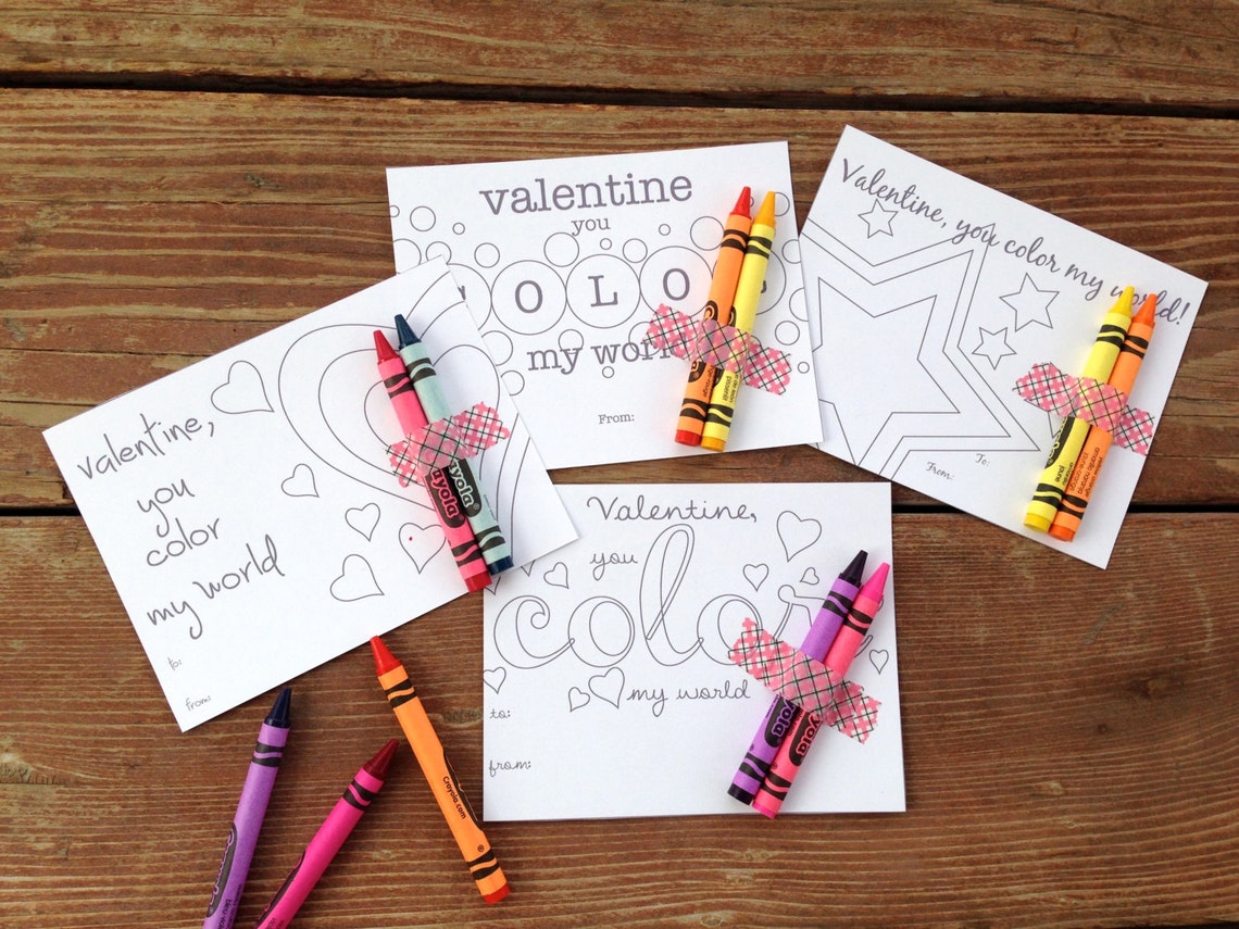 Instant Download DIY Kids Valentine Cards. Printable - Etsy
