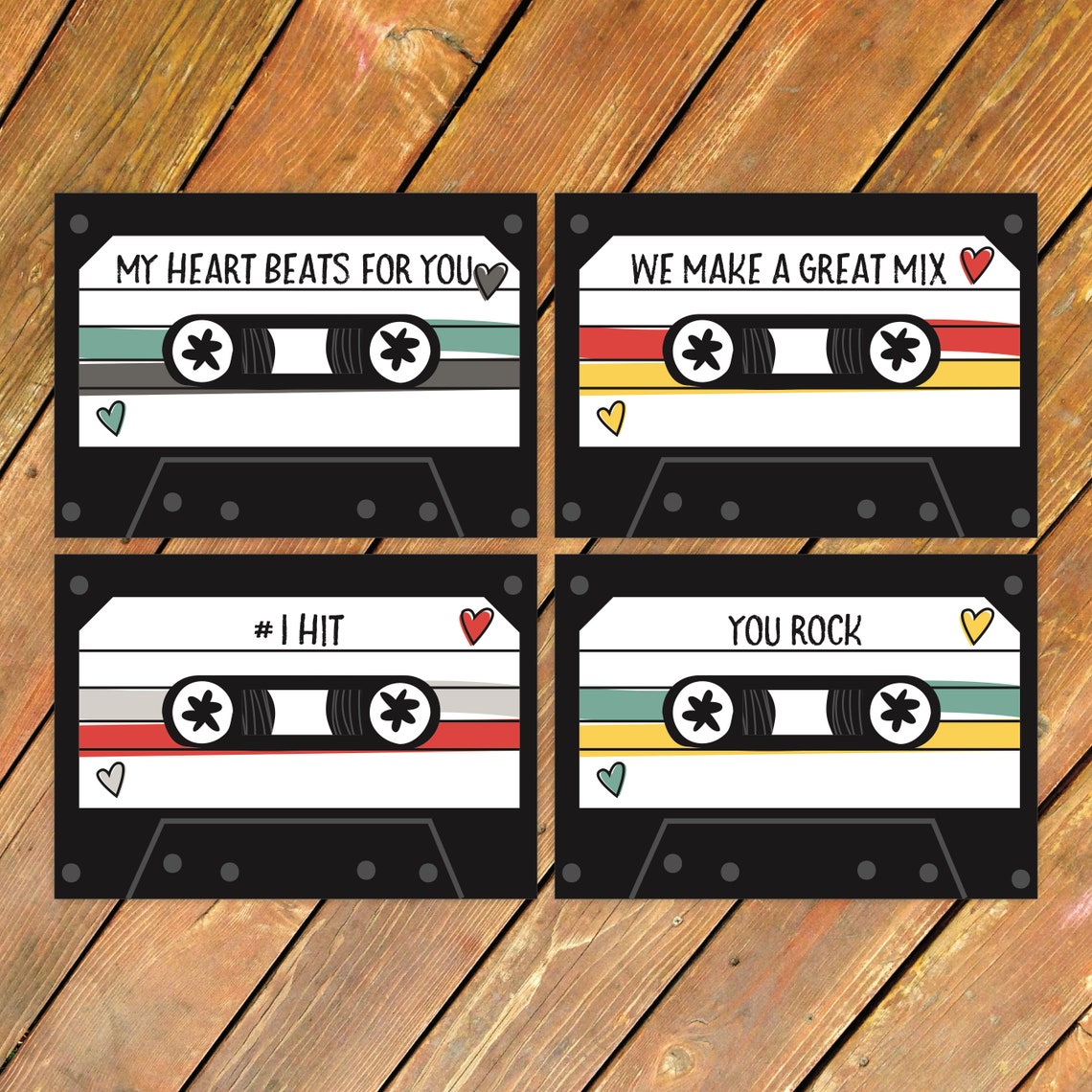 Instant Download Printable Valentine Cards for Children. | Etsy