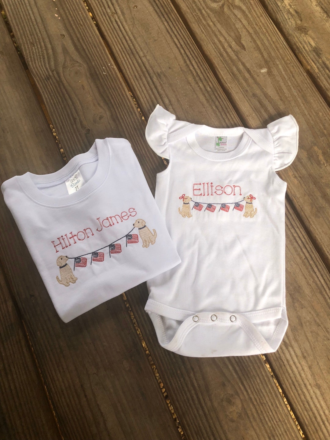 Patriotic Pups With Flags Outfit - Etsy