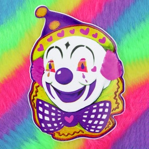Creepy Cute Clown Sticker Clowncore Kidcore Kawaii Harajuku Fun ...