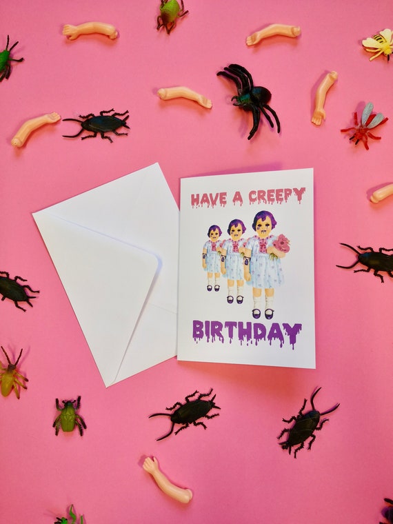 Creepy Cute Birthday Card Pastel Goth Kawaii Horror Doll | Etsy