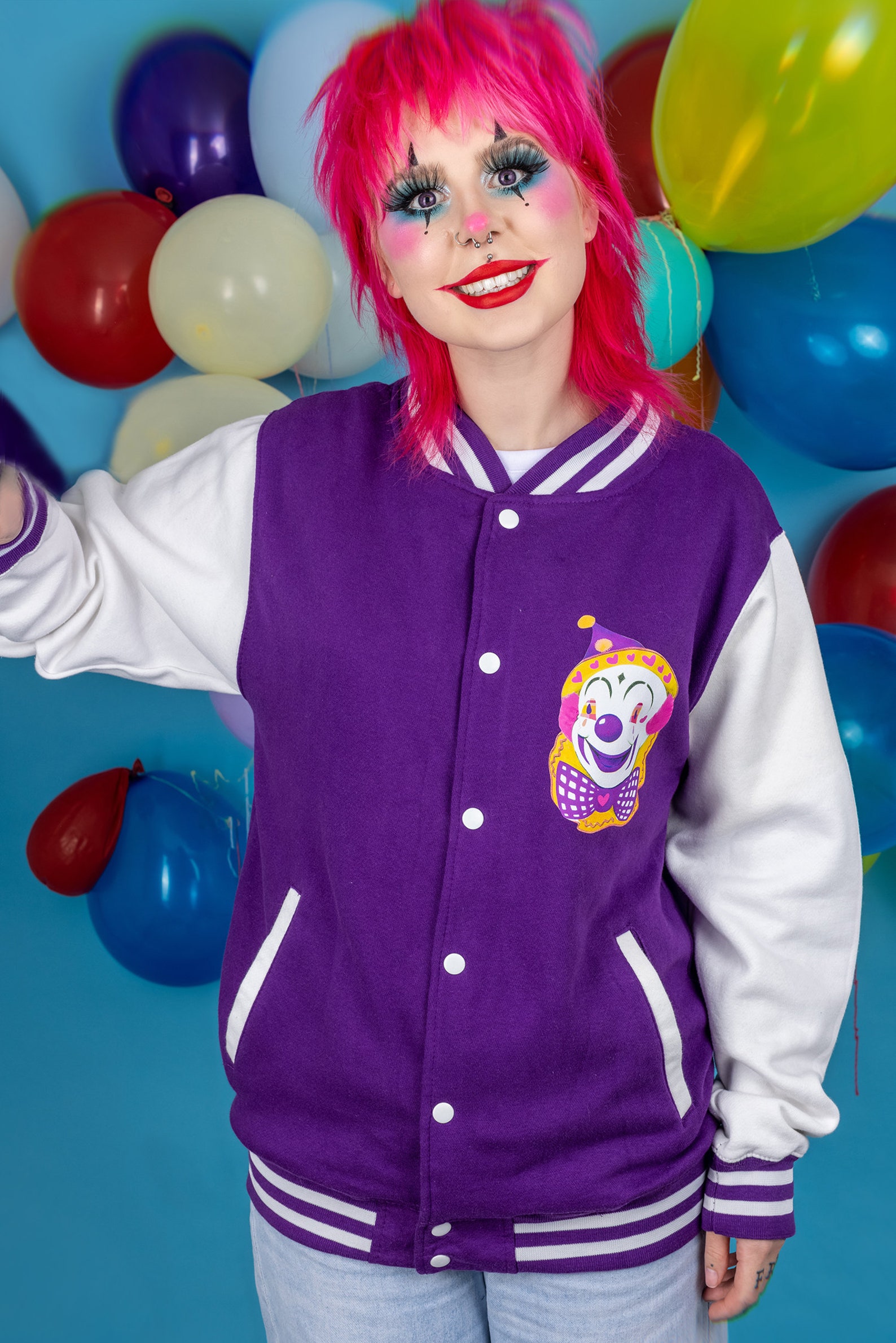 Noodles Clown Varsity Jacket Creepy Cute Kidcore Kawaii | Etsy