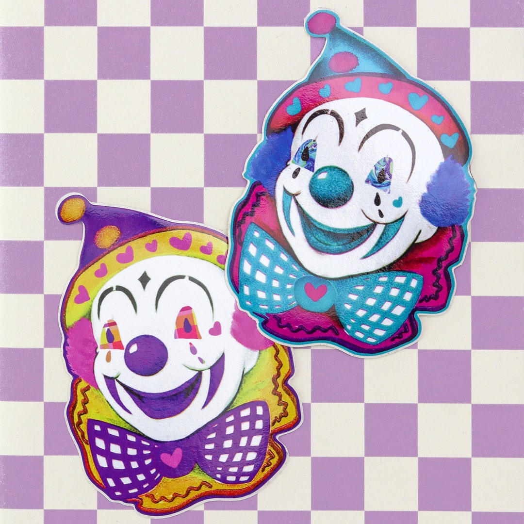 Clown Sticker Creepy Cute Kidcore Clowncore Kawaii Harajuku Fun ...