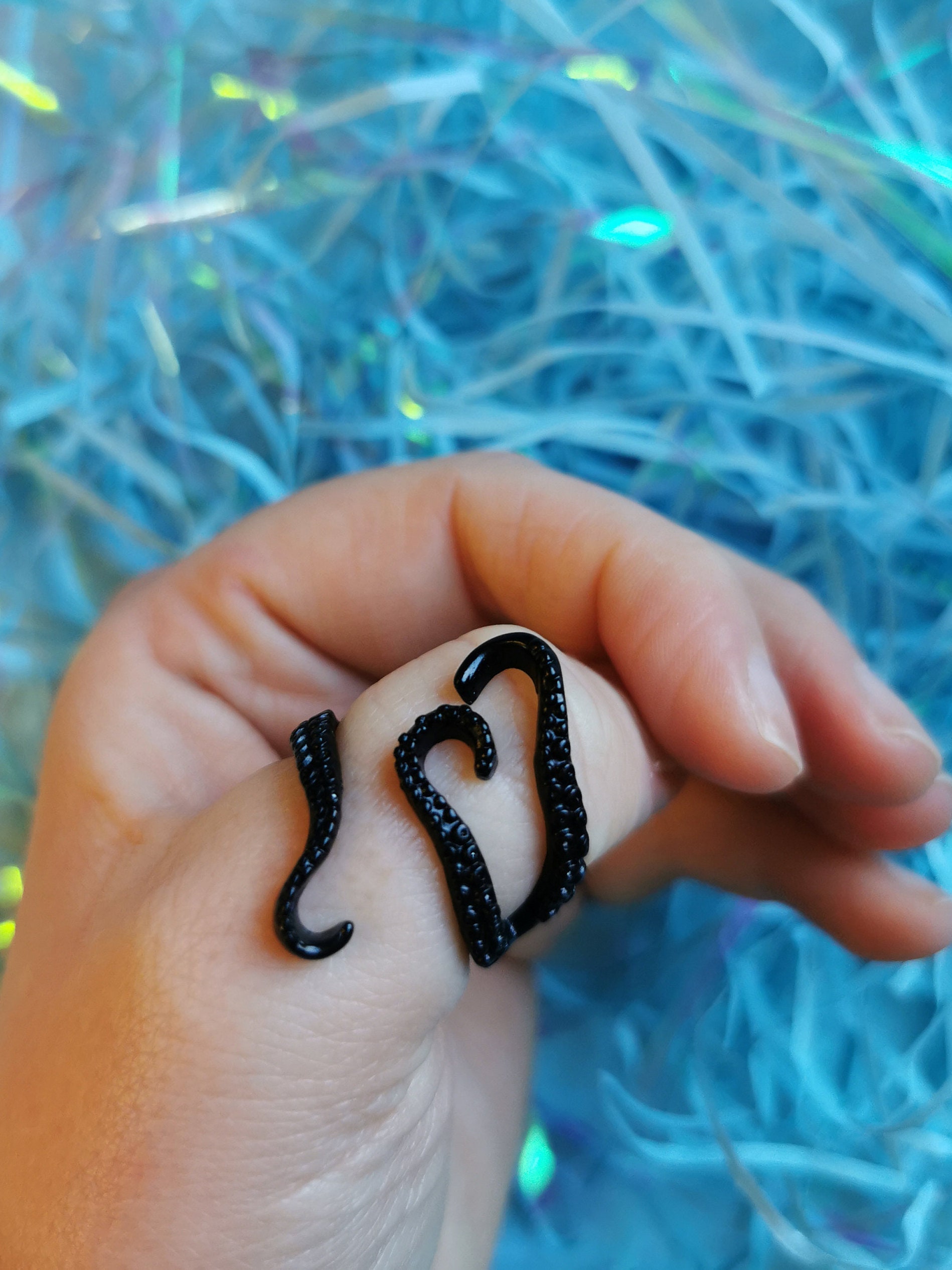 Black Octopus Wrap Ring Tentacles Kraken Pirate Ring Pirate - Etsy