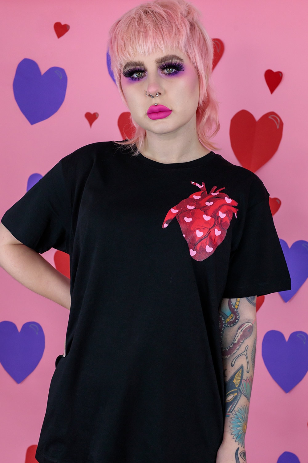 Anatomy Heart Black Pocket Tee Heart Print Tshirt Heart Tee - Etsy UK