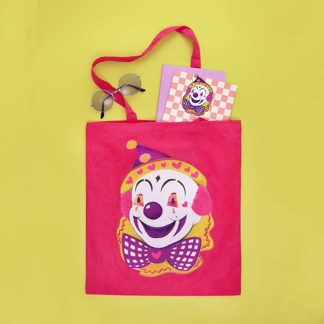 Kidcore Clown Totebag Creepy Cute Fun Colourful Dopamine Dressing ...