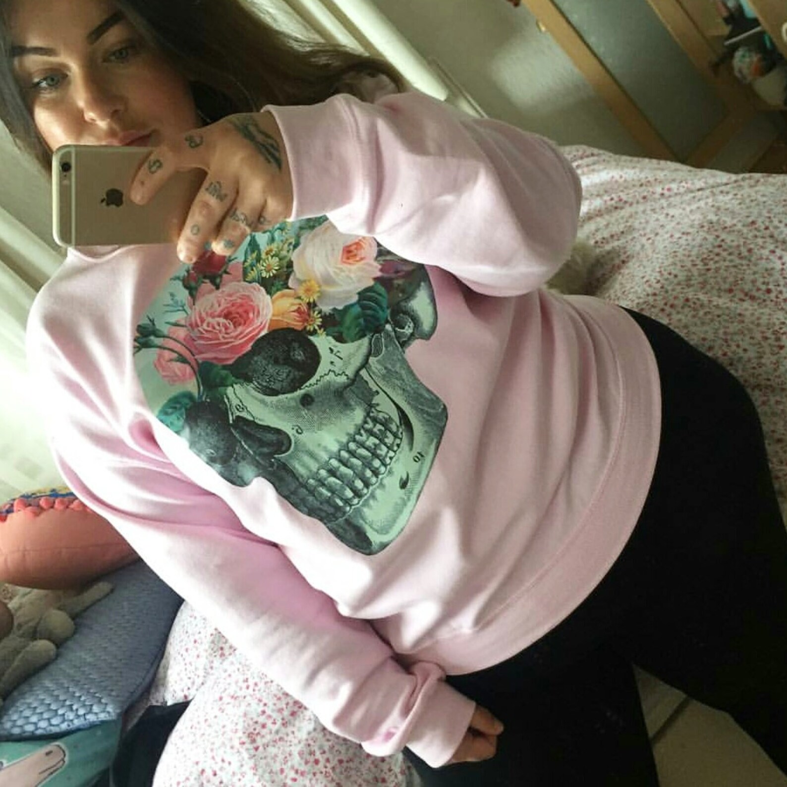 Pastel Goth Sweater Pastel Goth Clothing Pink Sweater Skull - Etsy UK