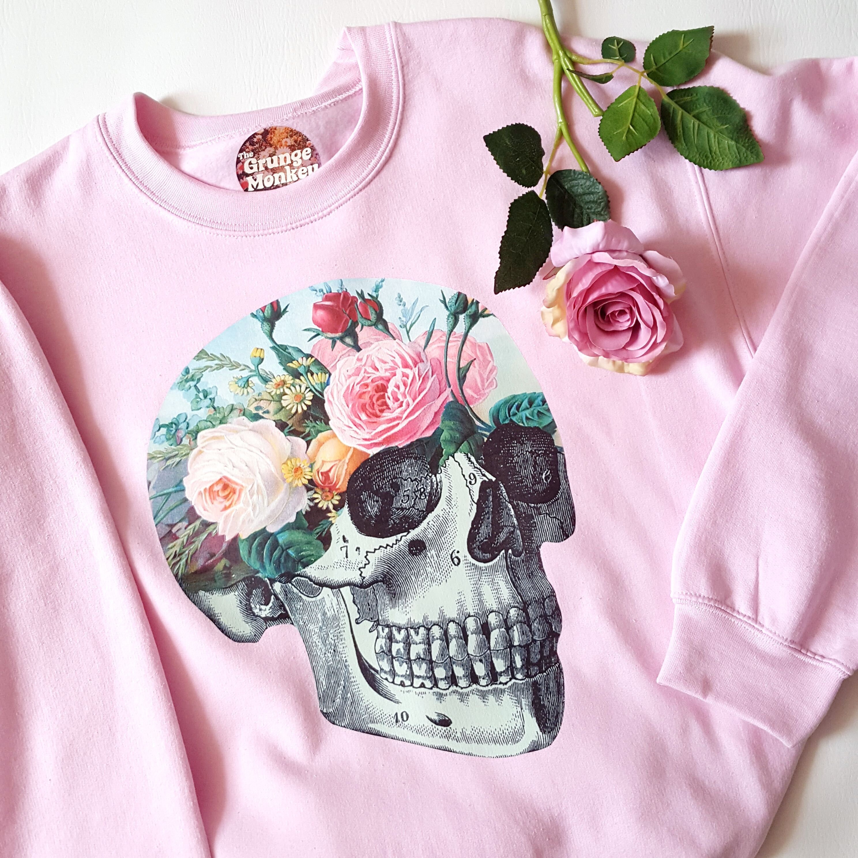 Pastel Goth Sweater Pastel Goth Clothing Pink Sweater Skull - Etsy UK