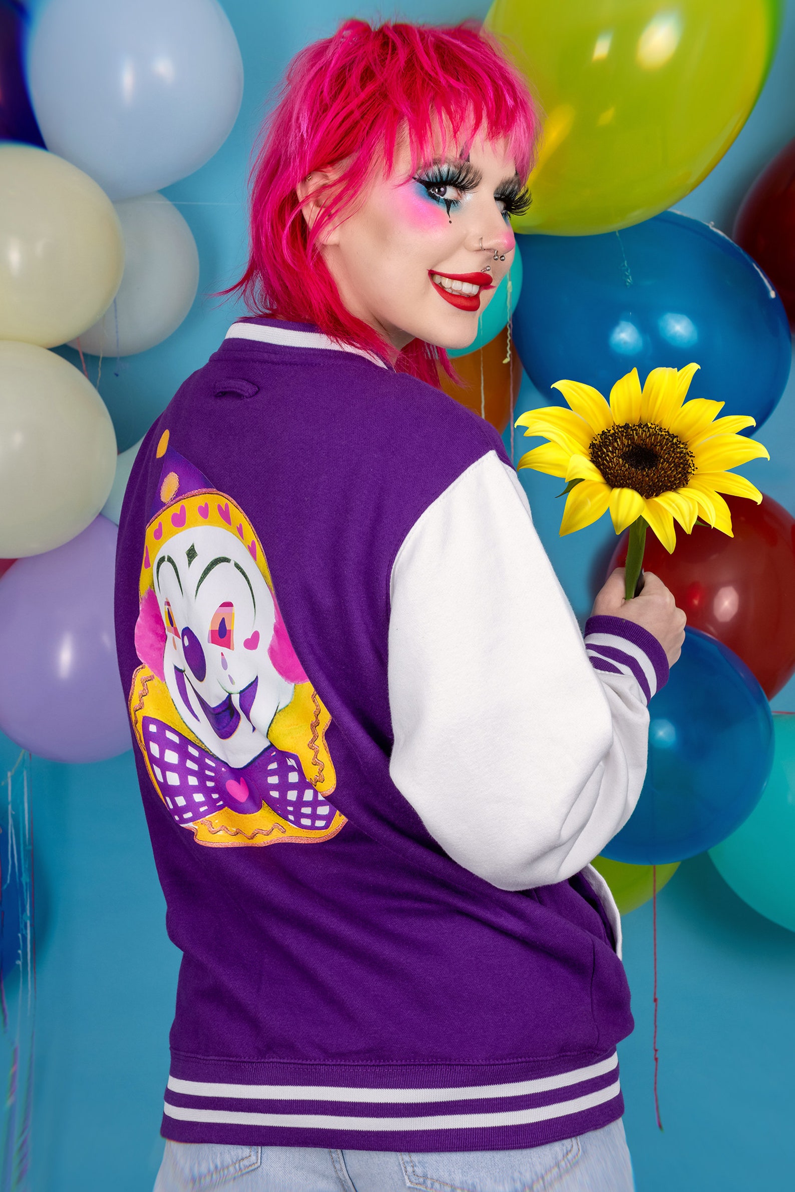 Noodles Clown Varsity Jacket Creepy Cute Kidcore Kawaii | Etsy