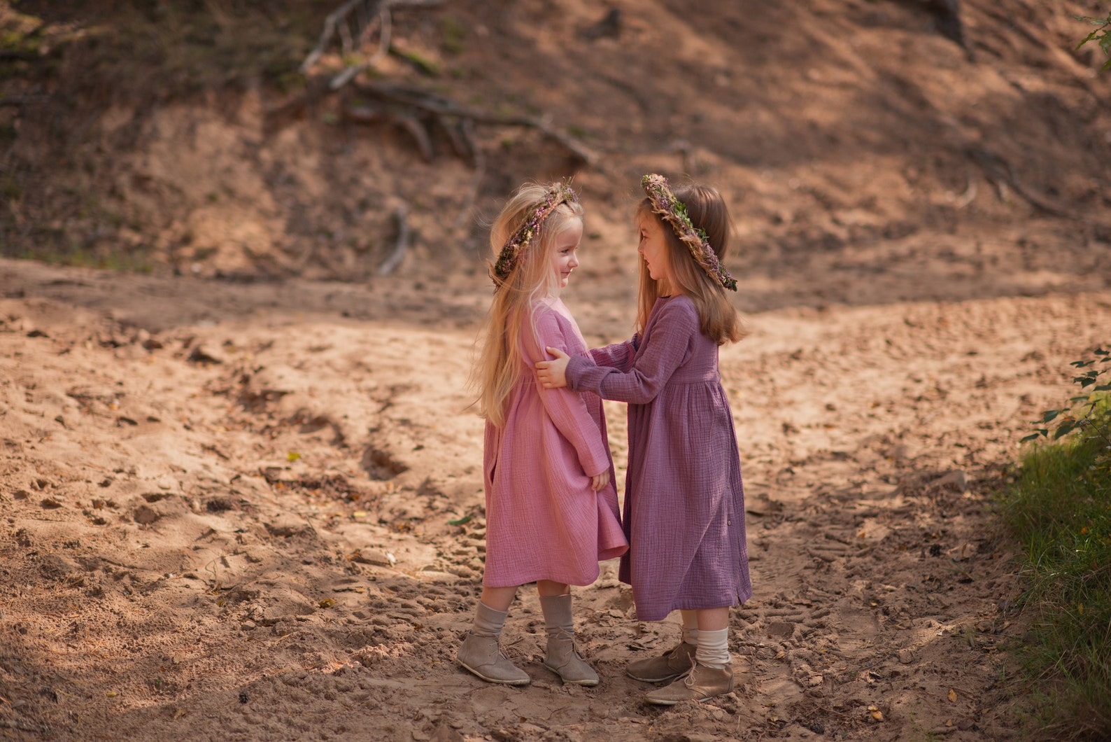 Girls Muslin Long Sleeve Dress Cotton OLD PINK - Etsy