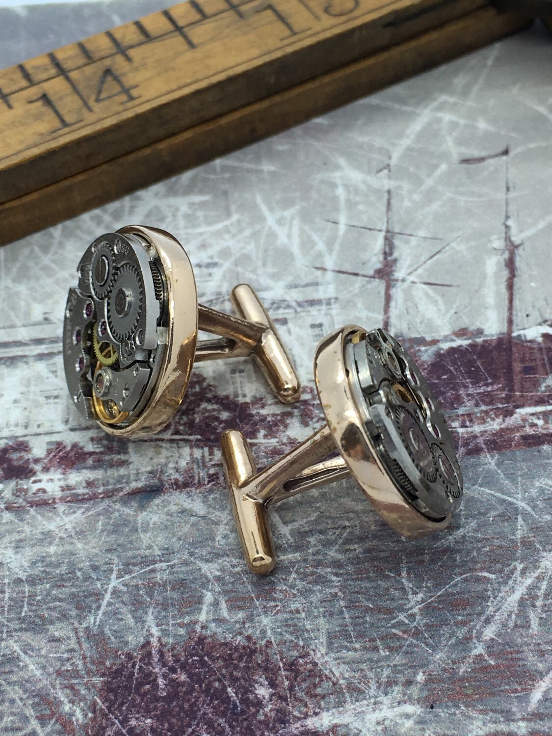 Watch Movement Cufflinks Steampunk Cuff Links Victorian - Etsy