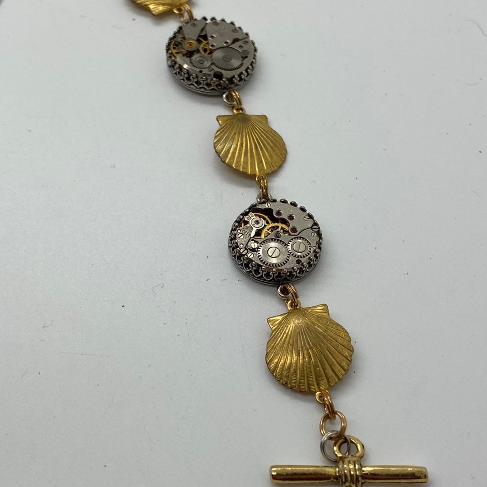 Sea Shell Watch Bracelet/ Steampunk Bracelet Donna | Etsy