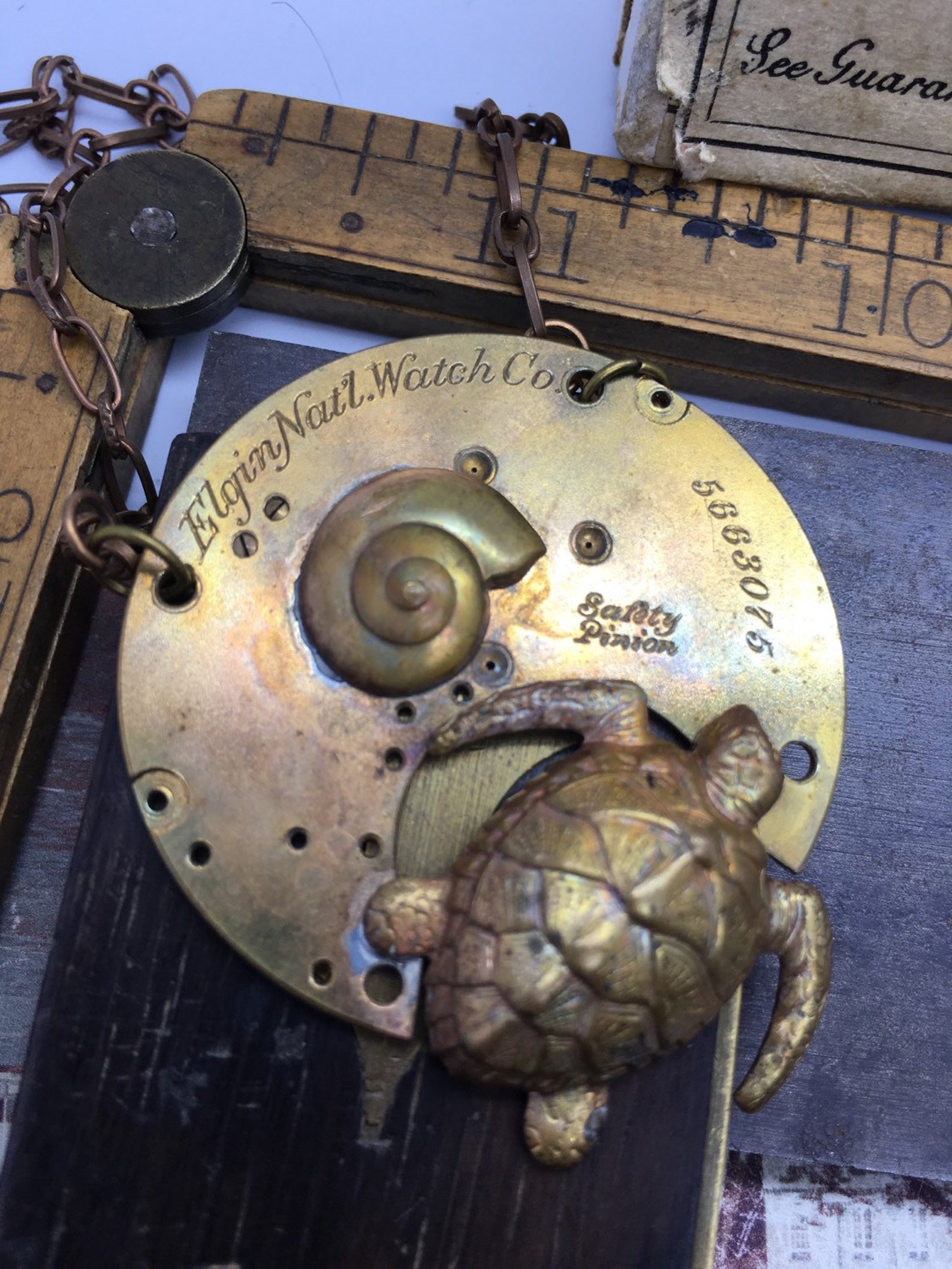 Herschel Sea Turtle Steampunk Necklace the Victorian Magpie | Etsy