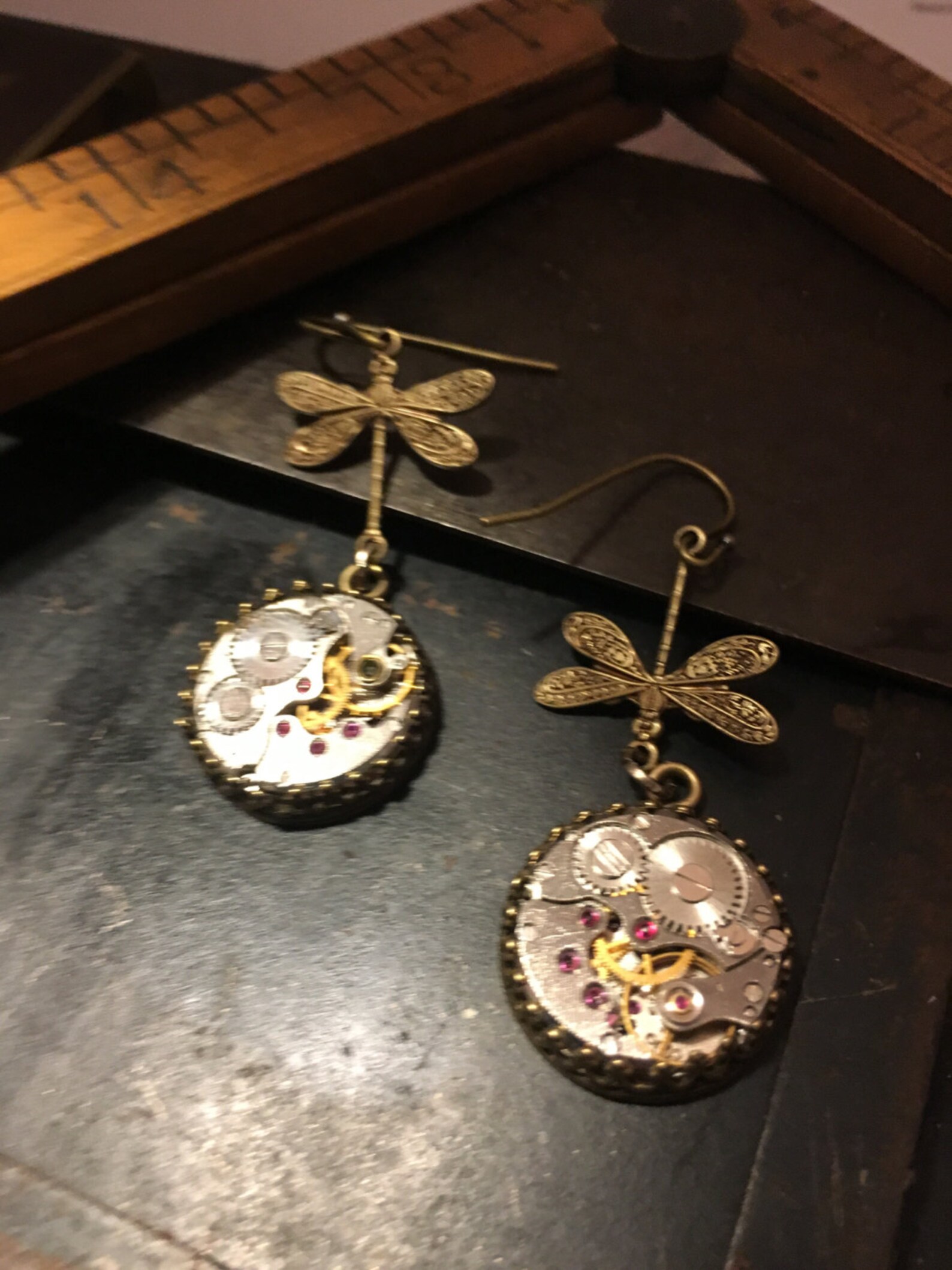 Dragonfly Steampunk Earrings/ Steampunk Jewelry nadine Artistic Dragon ...