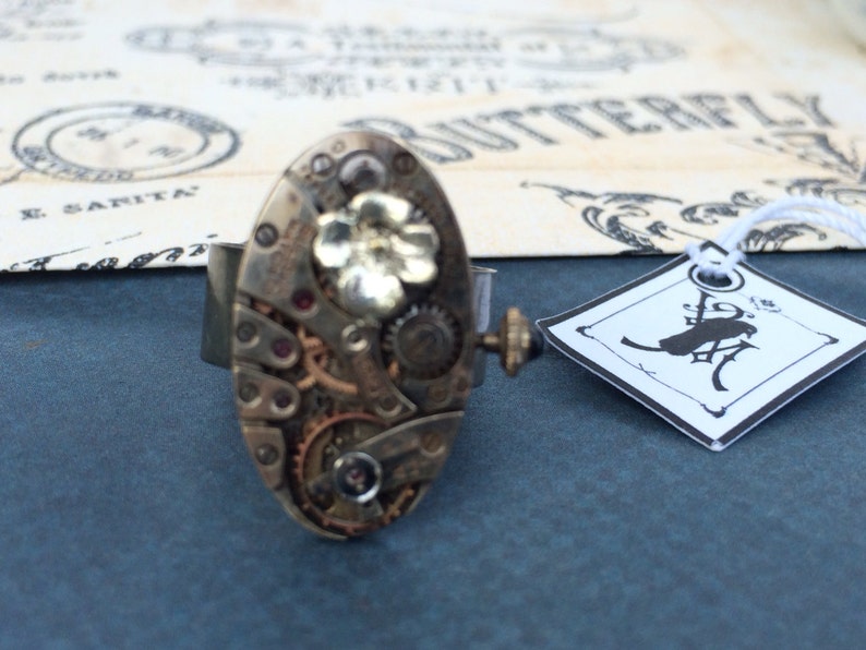 Watch Movement Steampunk Ring Handcrafted Artisan Jewelry - Etsy