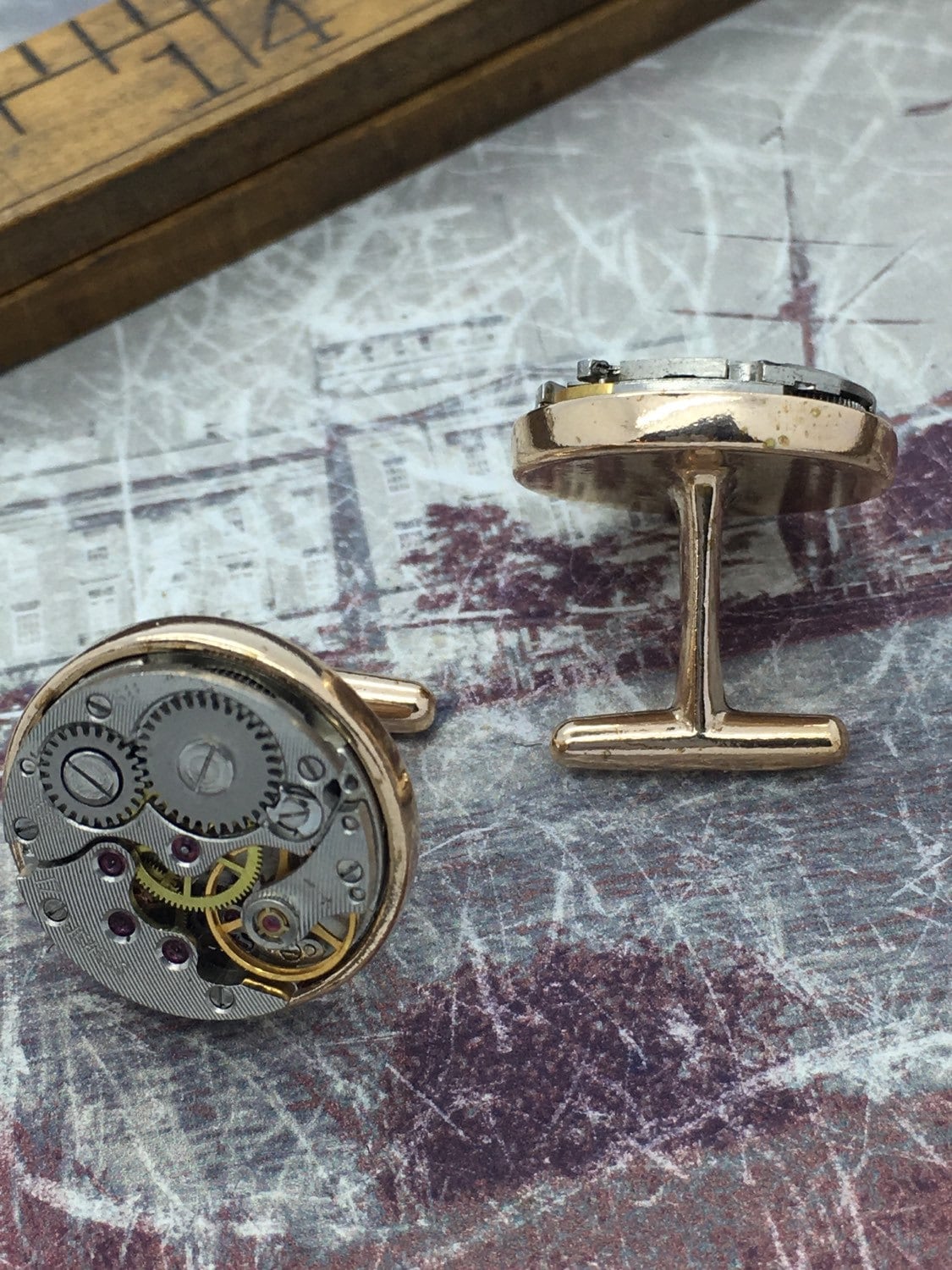 Watch Movement Cufflinks Steampunk Cuff Links Victorian - Etsy