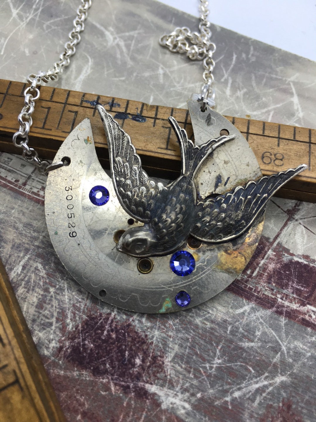 Swallow Steampunk Pocket Watch Handcrafted Artisan Jewelry - Etsy