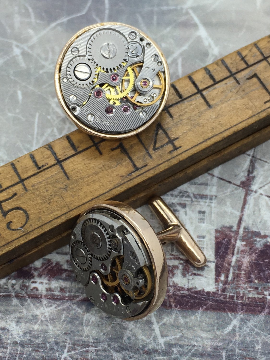 Watch Movement Cufflinks Steampunk Cuff Links Victorian - Etsy