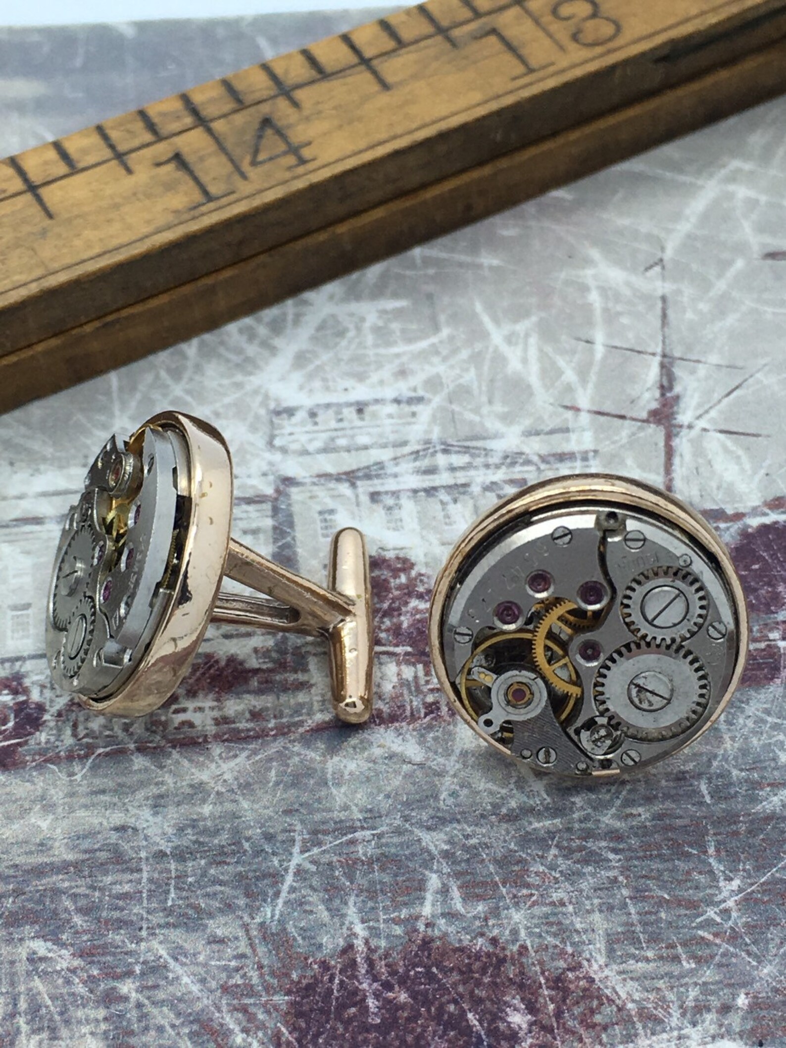 Watch Movement Cufflinks Steampunk Cuff Links Victorian - Etsy