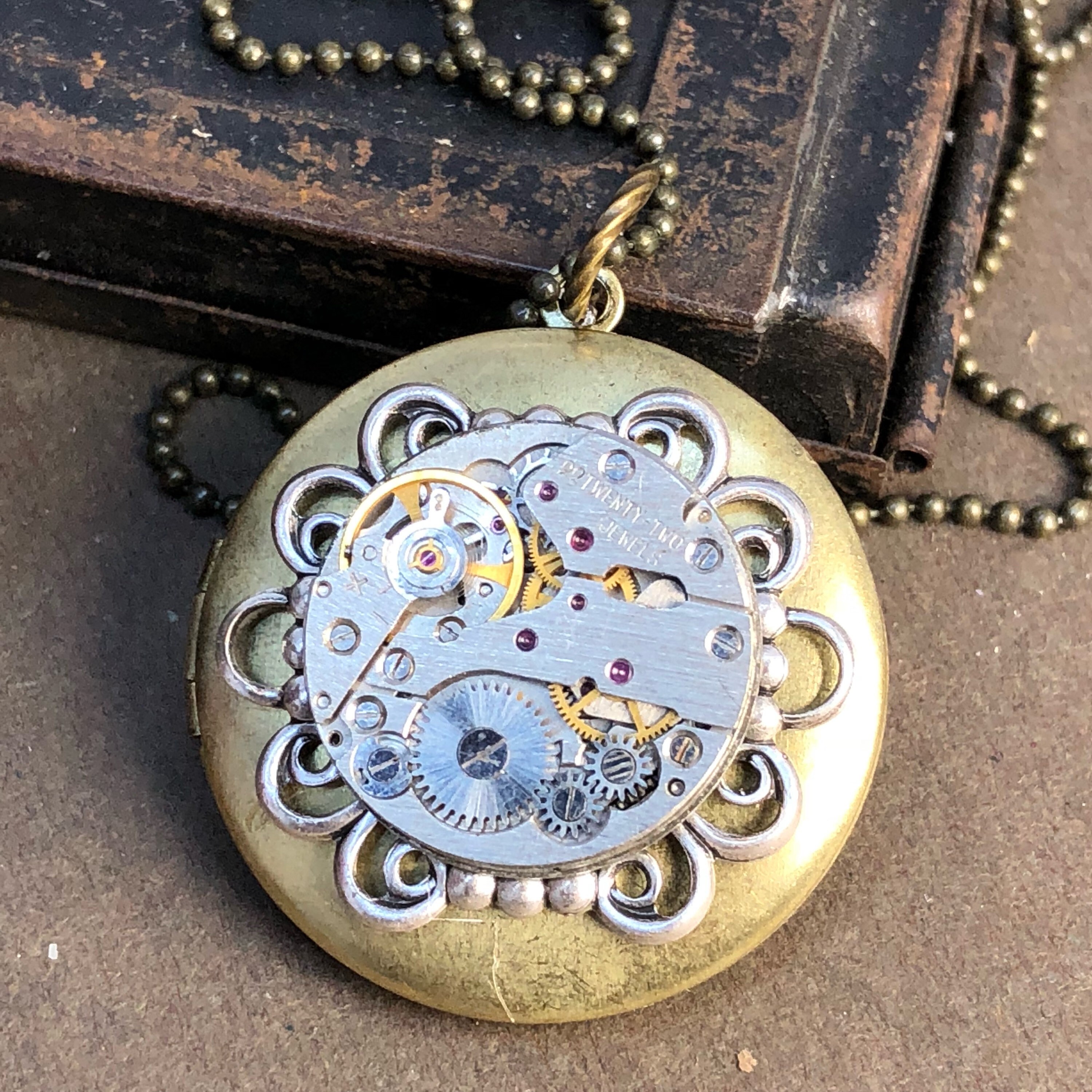 Ashley Filagree Steampunk Locket - Etsy