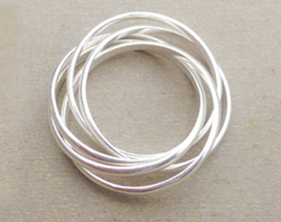 Sterling silver russian wedding ring infinity ring tripple | Etsy