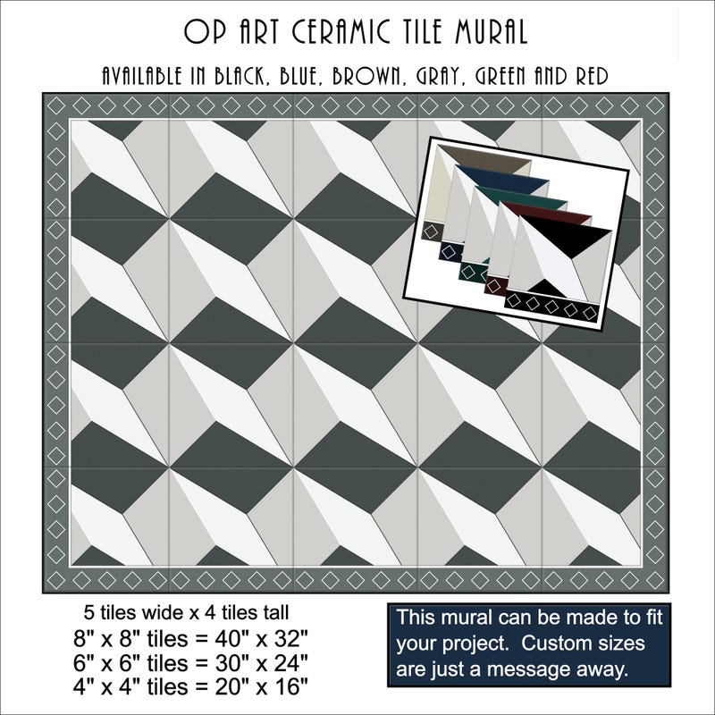 Op Art Tile - Etsy