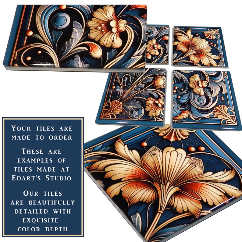 Handcrafted Ceramic Tile Mural, Available in Multiple Sizes. Art ...