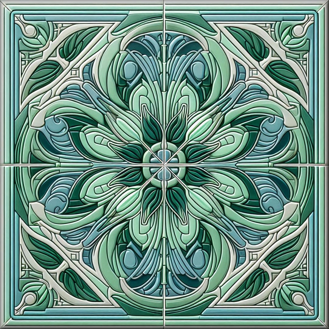 Art Deco Ceramic Tiles for Kitchen Backsplash and Bathroom Walls. Art ...