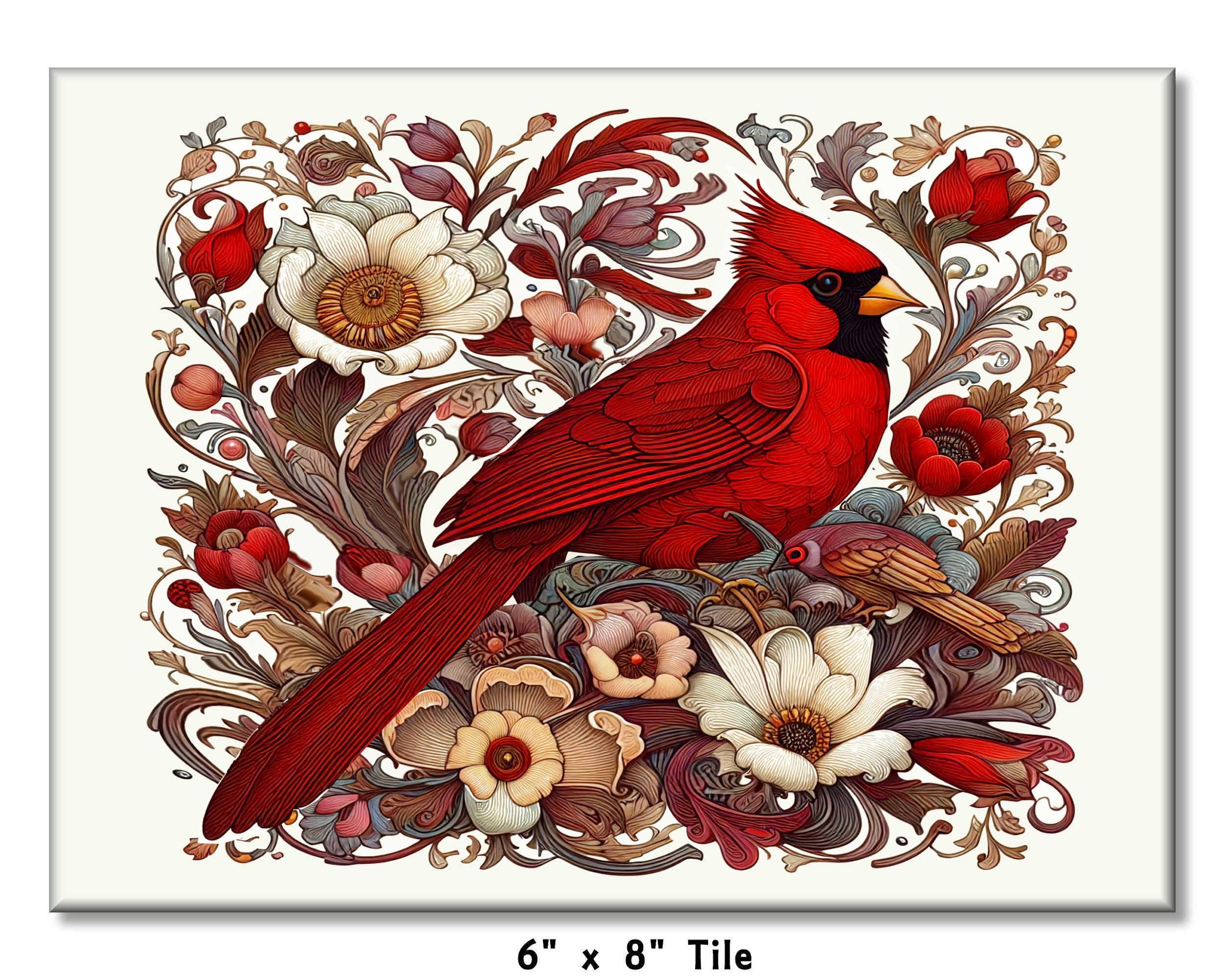 William Morris Ceramic Tile Mural: Songbird Craftsman Art - Songbird #1 ...