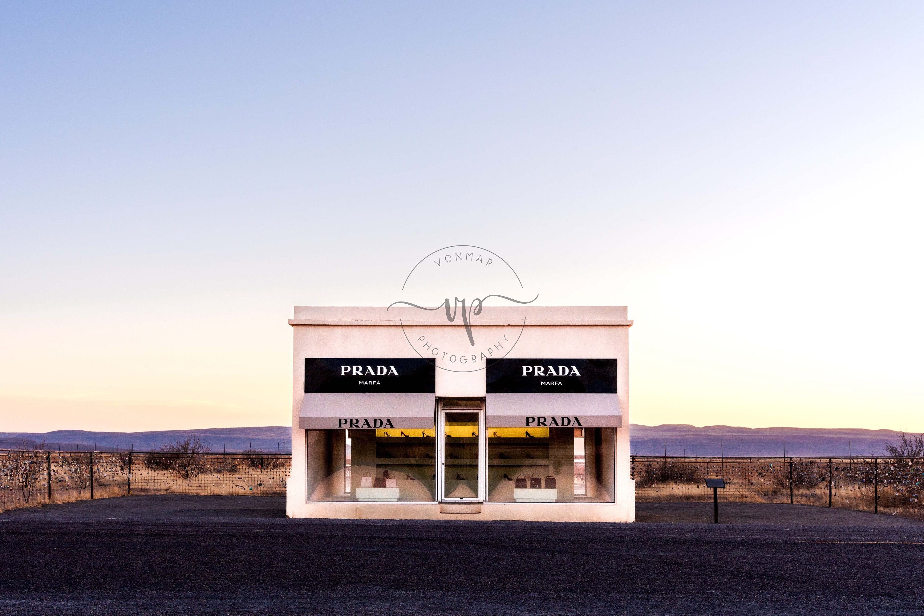 Prada Marfa Photography Print Wall Art West Texas Pastel - Etsy
