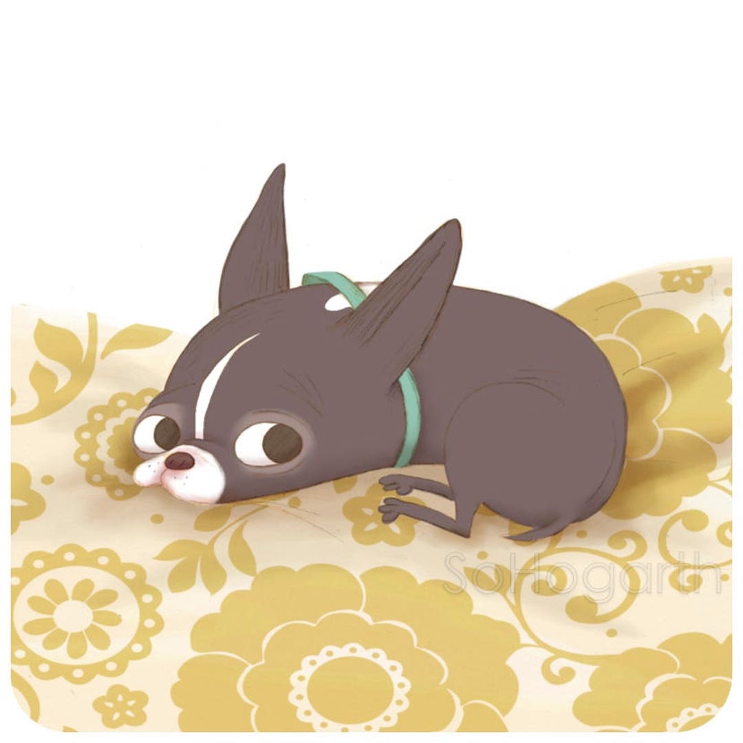 Boston Terrier Bed Bug. Matte Paper Dog Art Poster Print, Signed. - Etsy